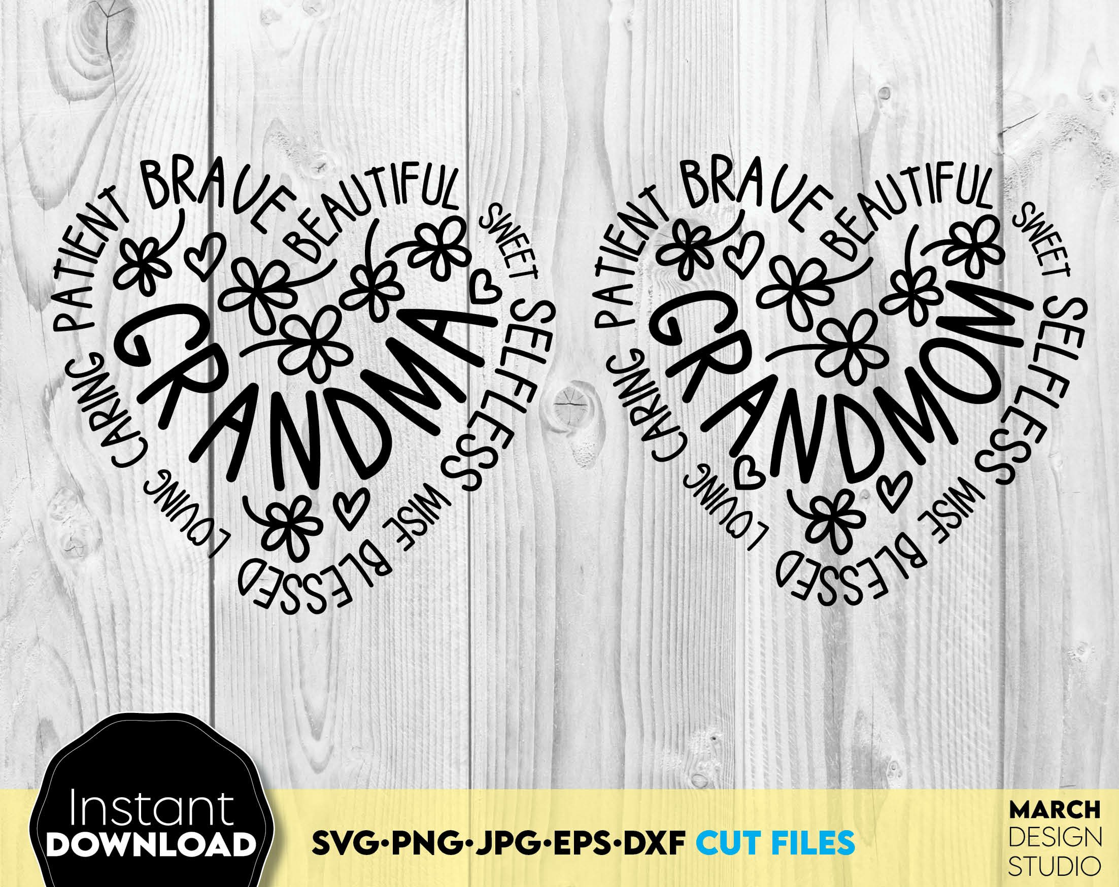 Grandma heart svg png - Gift for Grandma - Grandmum heart