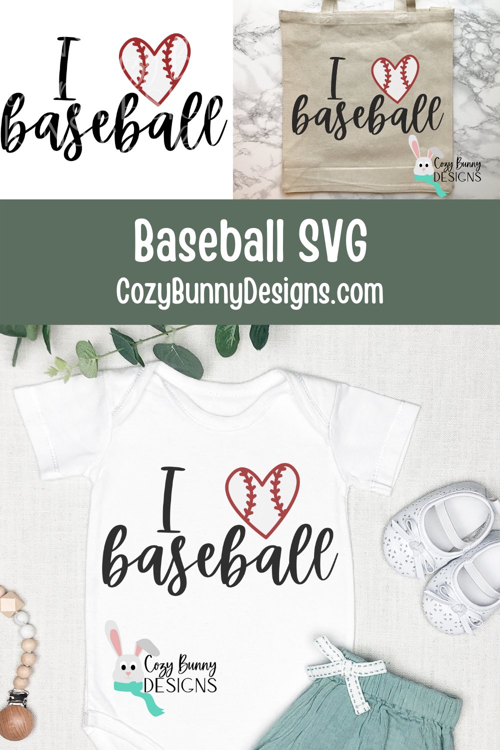 I Love Baseball SVG