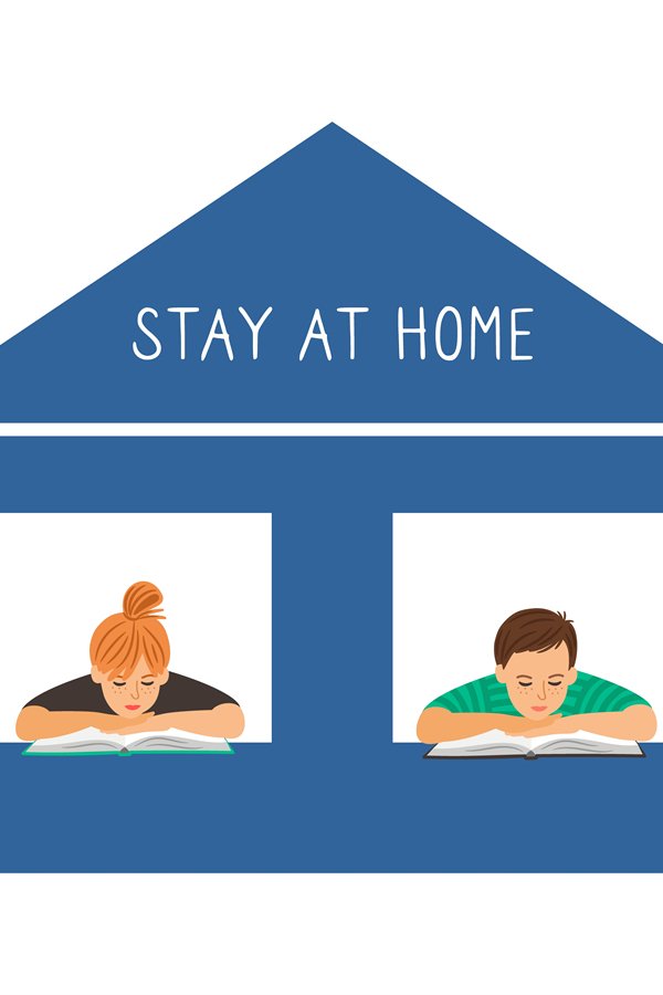 Stay at home reading kids