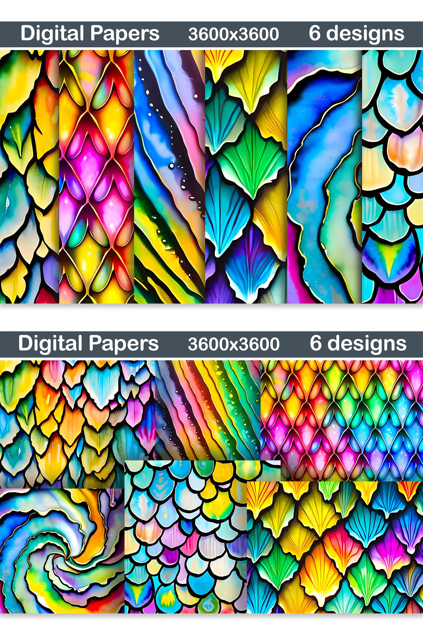 Mermaid Backgrounds | Rainbow Mermaid Textures