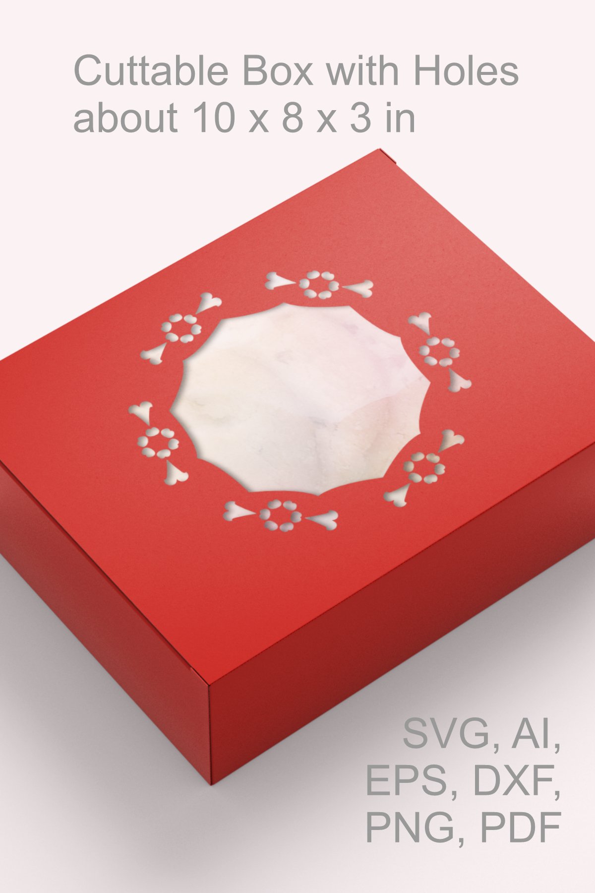Bold Ornaments Round Window Rectangular Favor Box Template