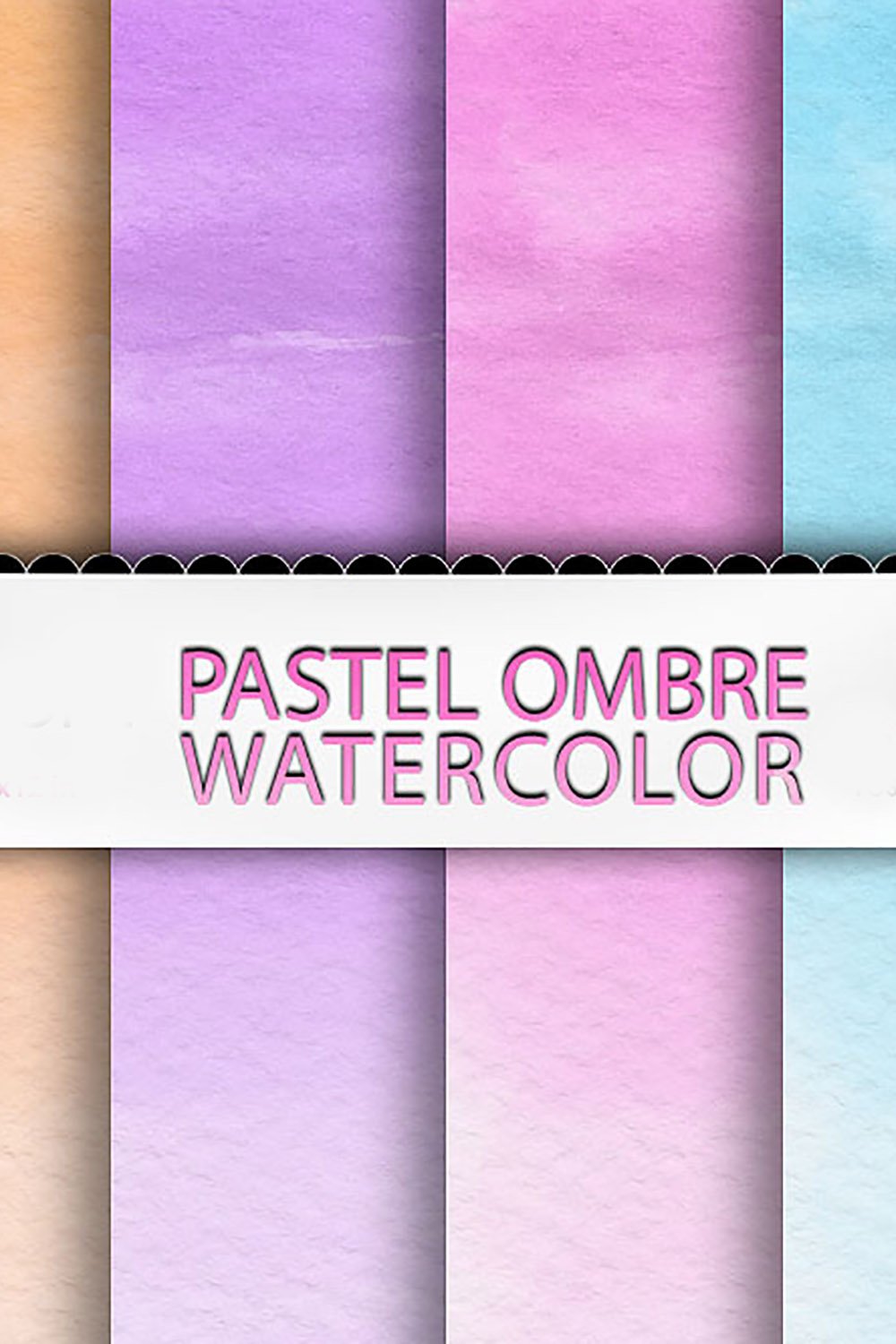 WATERCOLOR PASTEL OMBRE papers - 6 digital paper pack