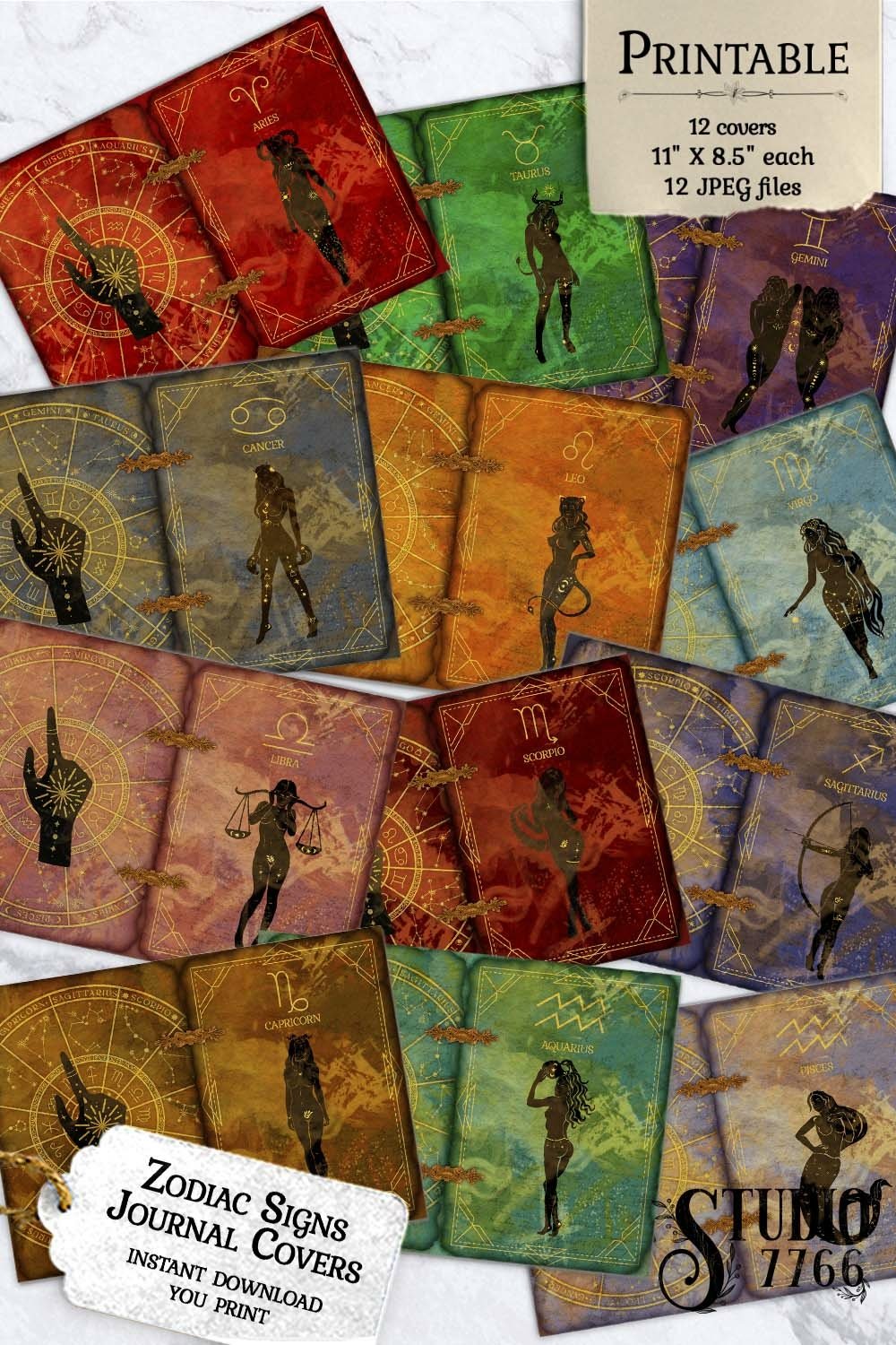 Zodiac Signs Junk Journal Covers