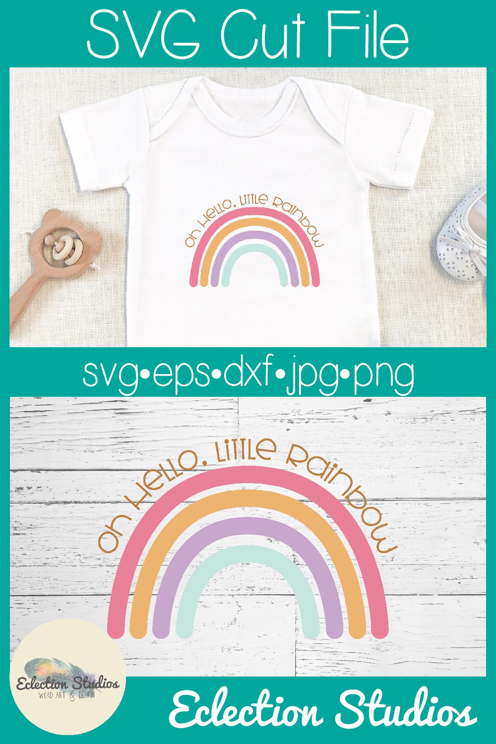 Oh Hello, Little Rainbow SVG Cut File