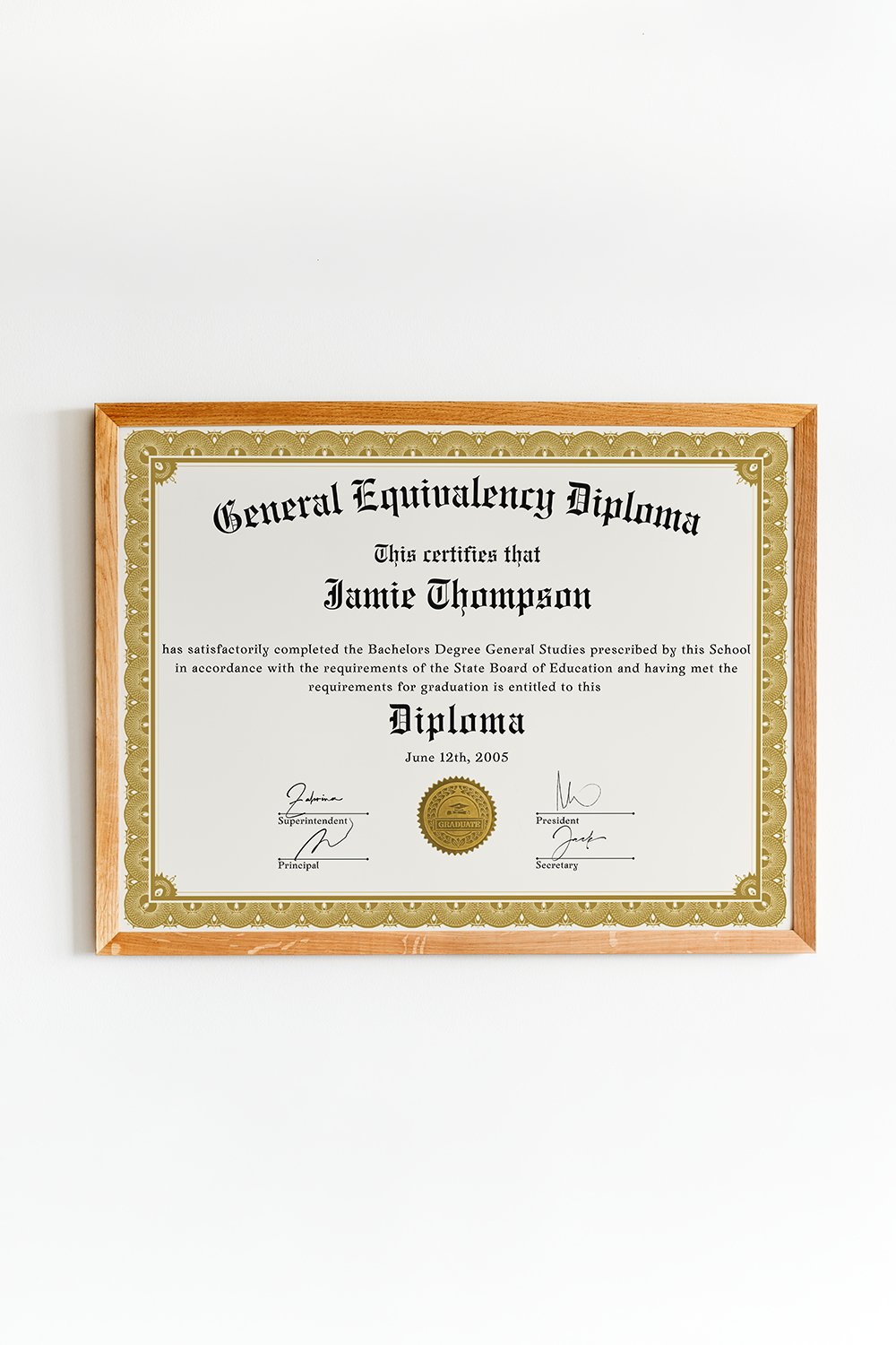 HS Diploma, University, College diploma, GED (2587102)