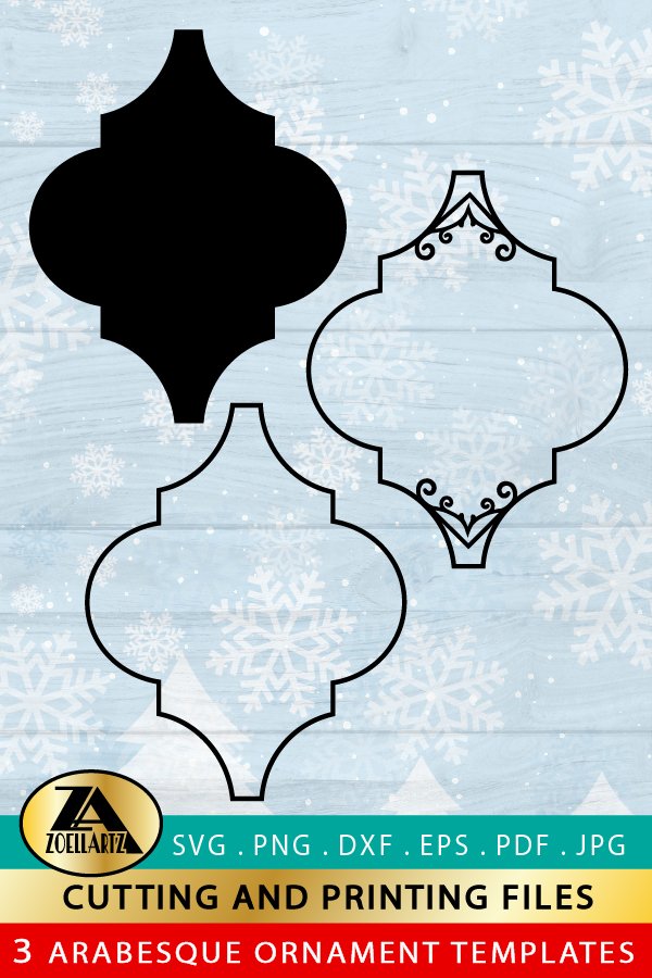 Arabesque Ornament Template-Arabesque Tile Frame SVG Bundle