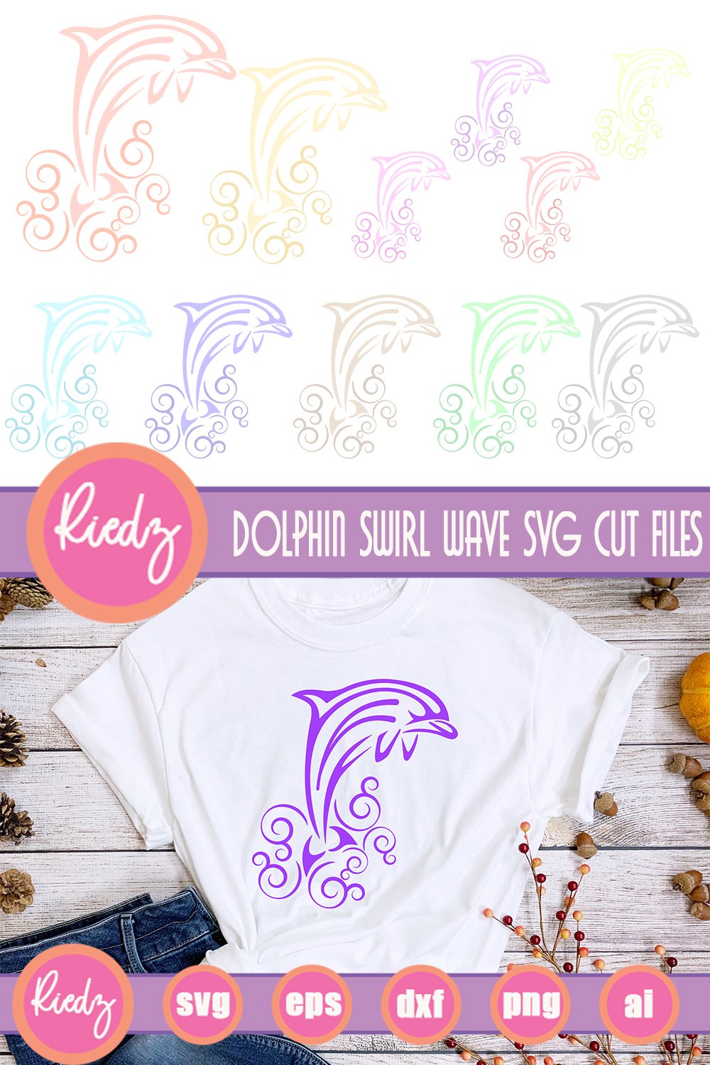 Dolphin Svg Cut File, Dolphin Illustration, Dolphin Png