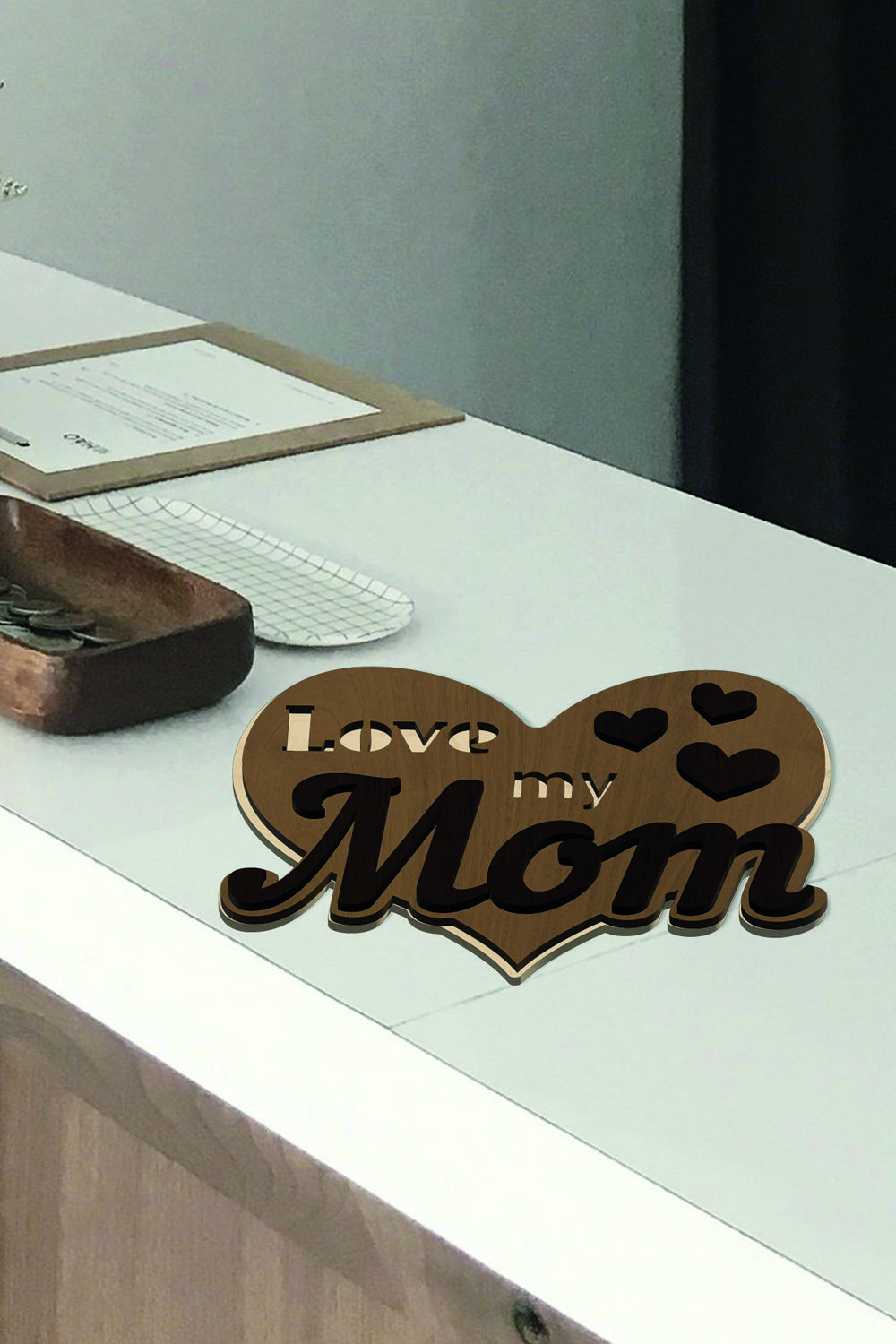 Mother's Day Heart Shape Decor Template
