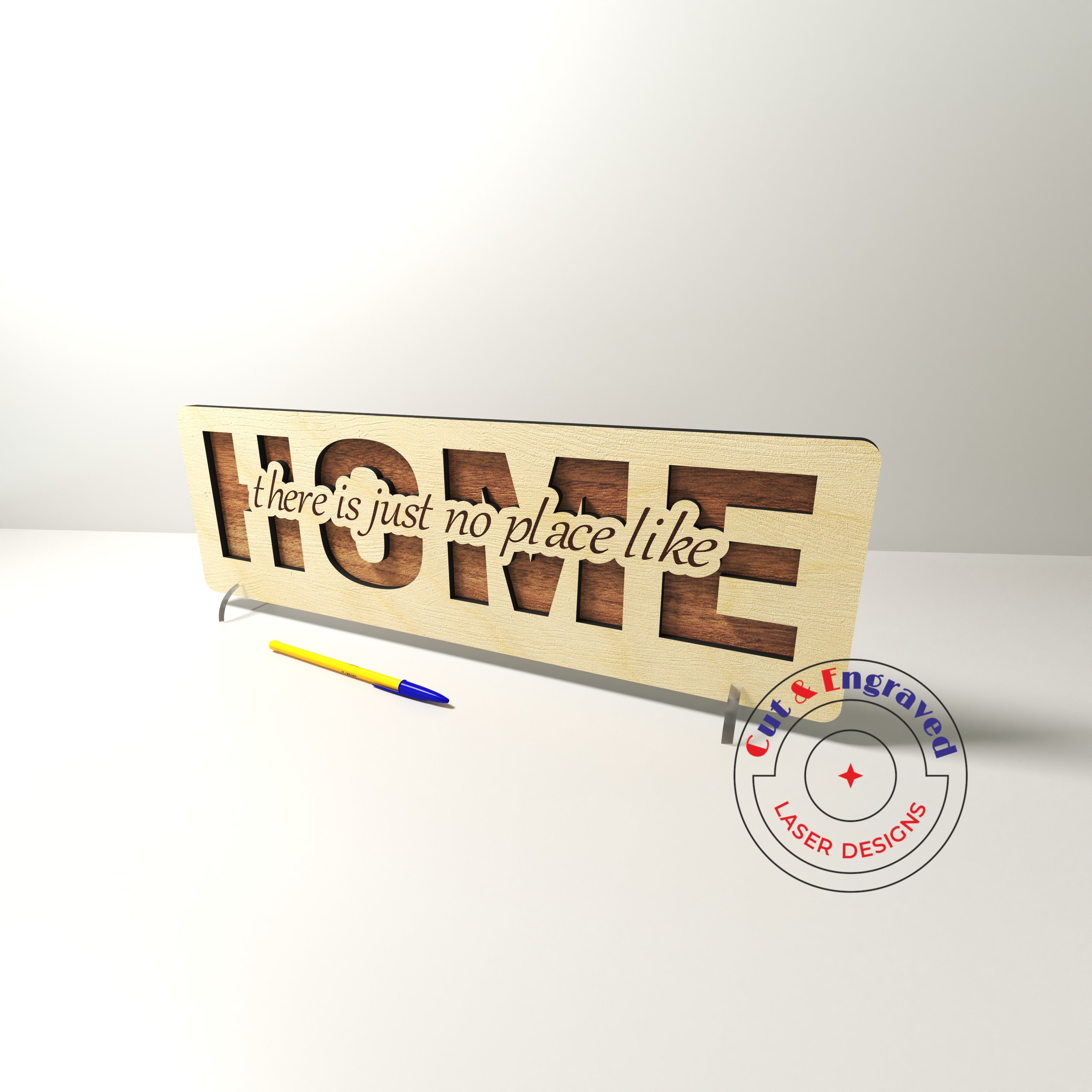 Home sign laser cutting design. Glowforge ready.