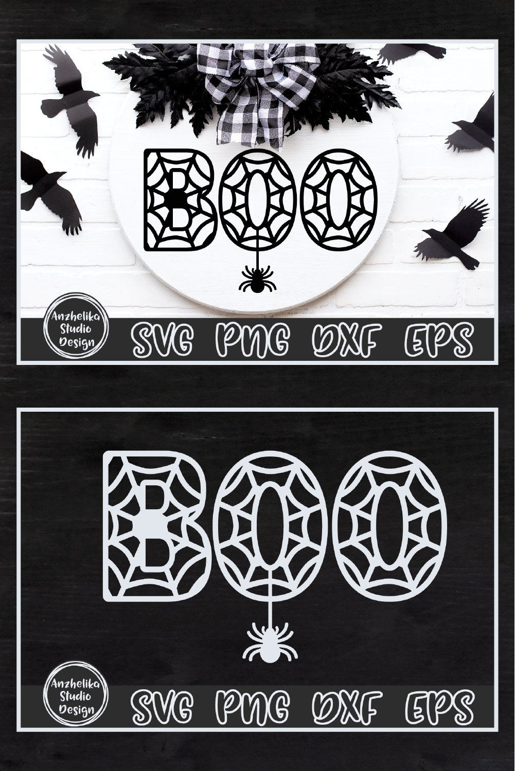 BOO SVG | Round Halloween Sign SVG | Farmhouse PNG | Hey BOO