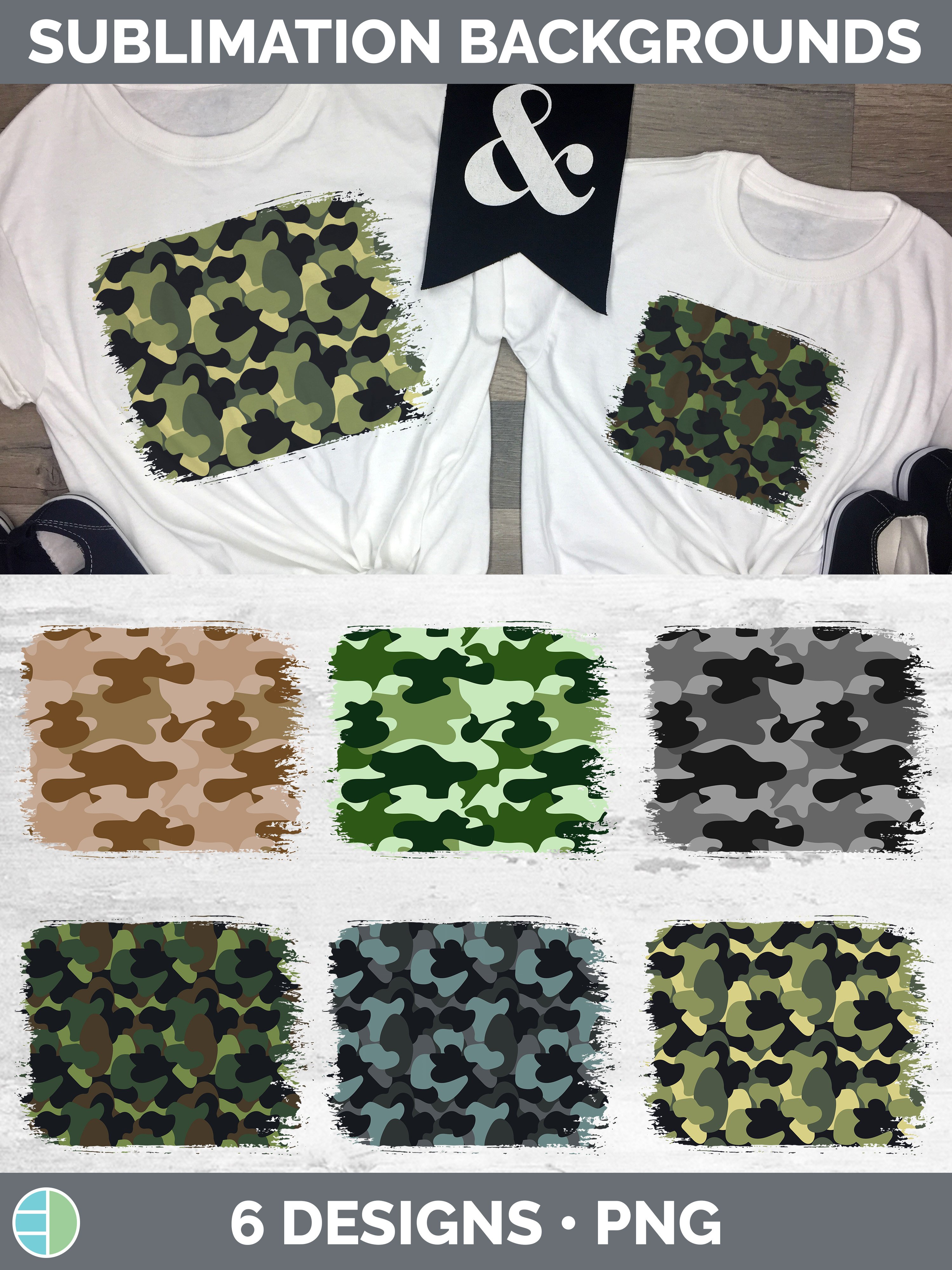 Camo Background Patterns Panel PNG Sublimation Bleach Patch