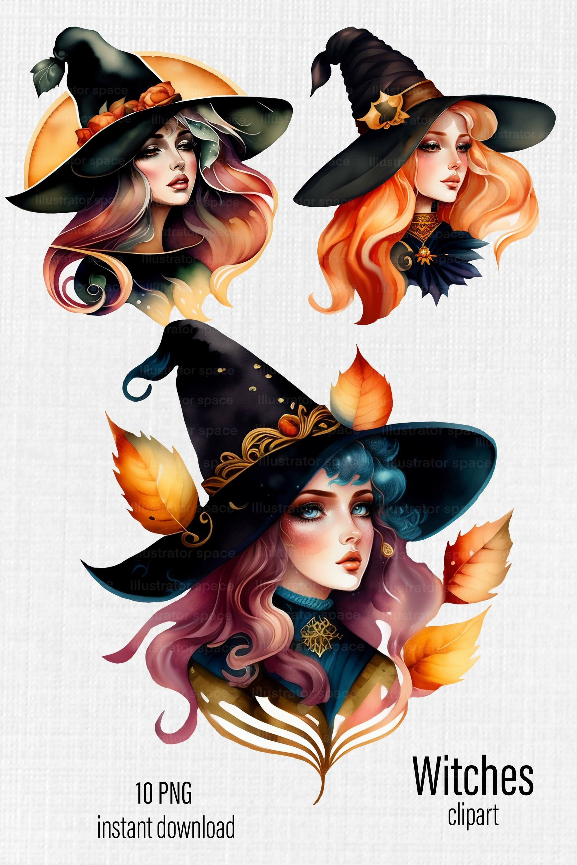 Witch clipart, Cute Halloween PNG, Witch PNG