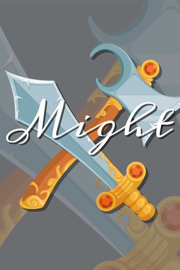 Vector medieval crossed axe and sword