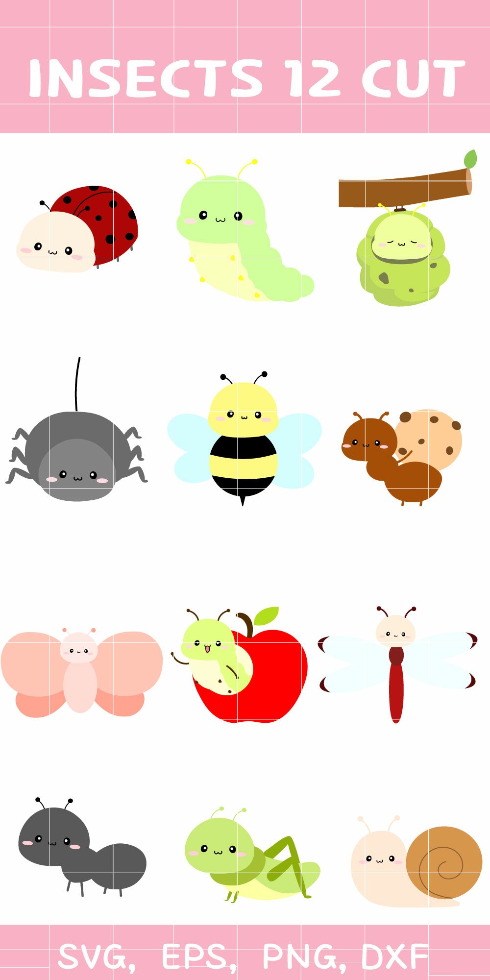 Insects svg cut file, cricut
