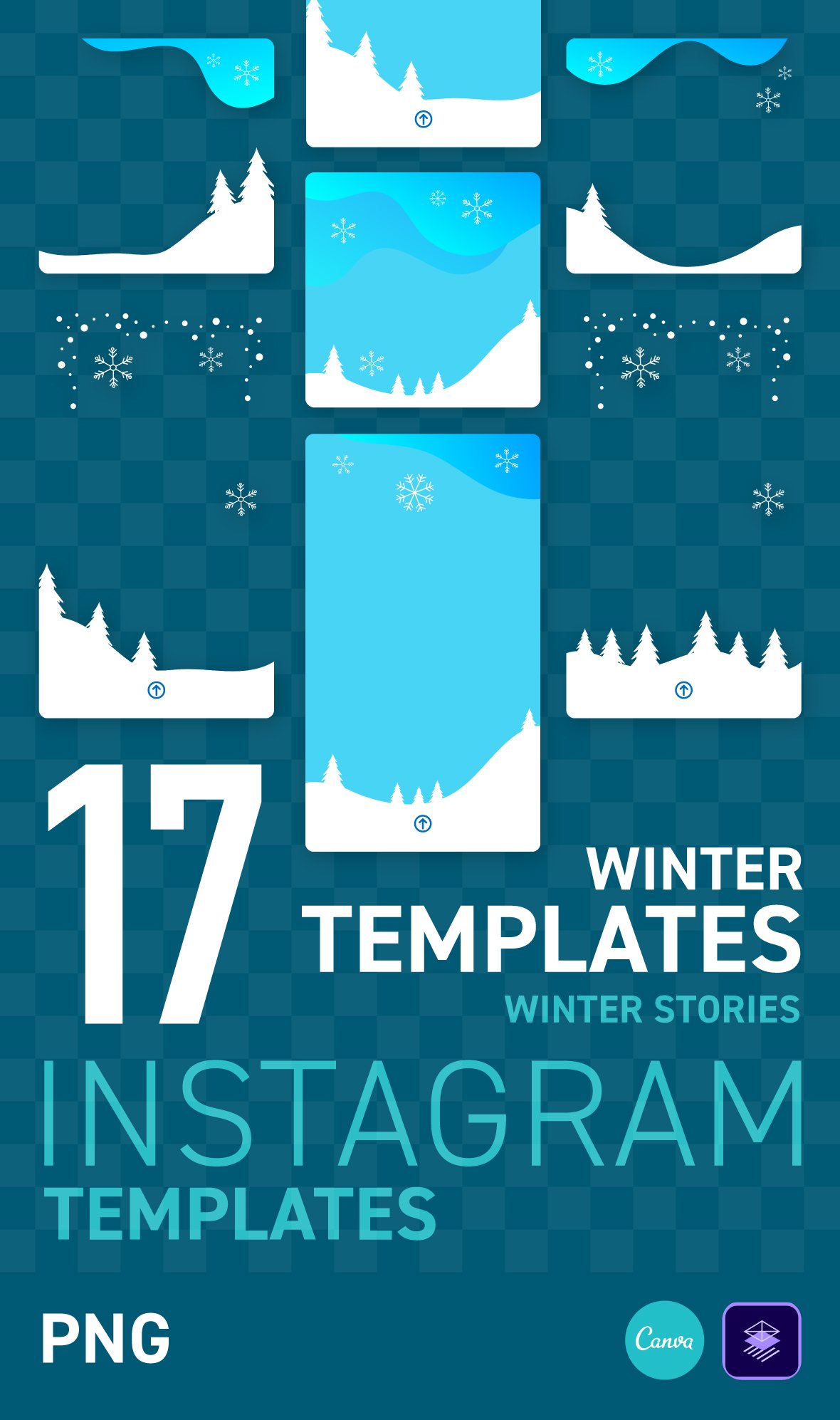 Instagram Frames & Templates - 17 Canva Post & Story & Reel