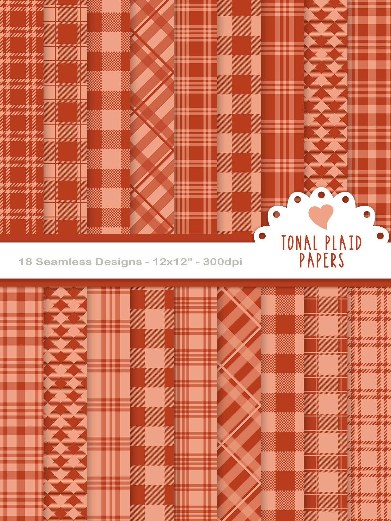 Gingham tonal plaid, seamless scrapbook paper (1701130)