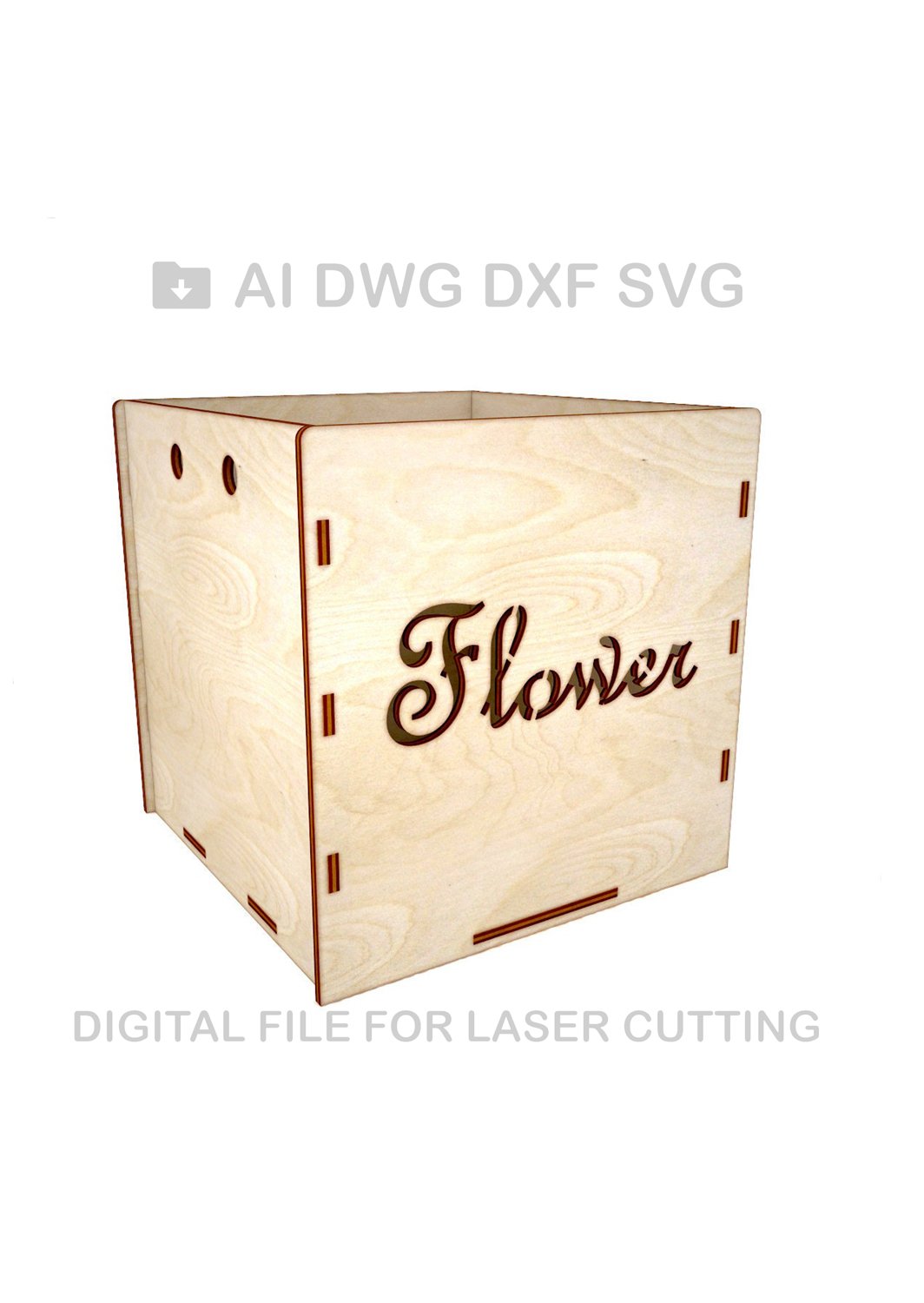 Flower box vector for CNC svg vector file (1960020)