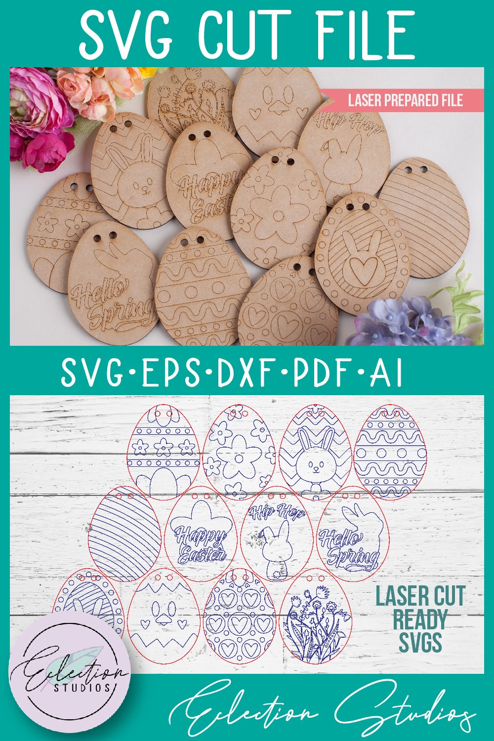 Laser DIY Kit SVG, Easter Egg Kit SVG, Easter (1250424)