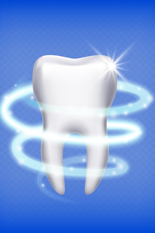 Realistic tooth. Isolated shining 3d teeth. Dental health ca