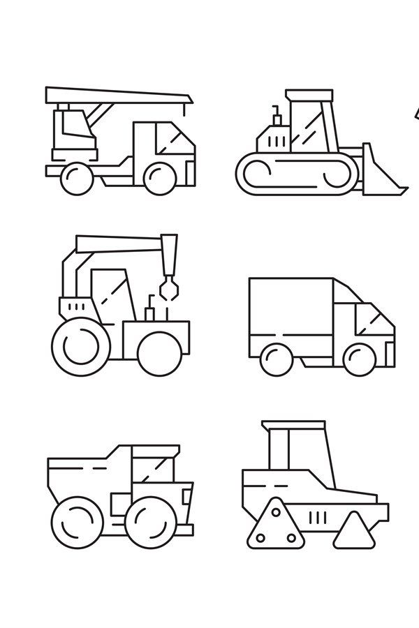 Construction vehicles. Heavy machinery for builders trucks l