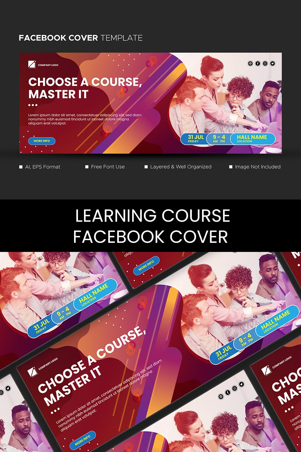 Learning Course Cover Banner Template