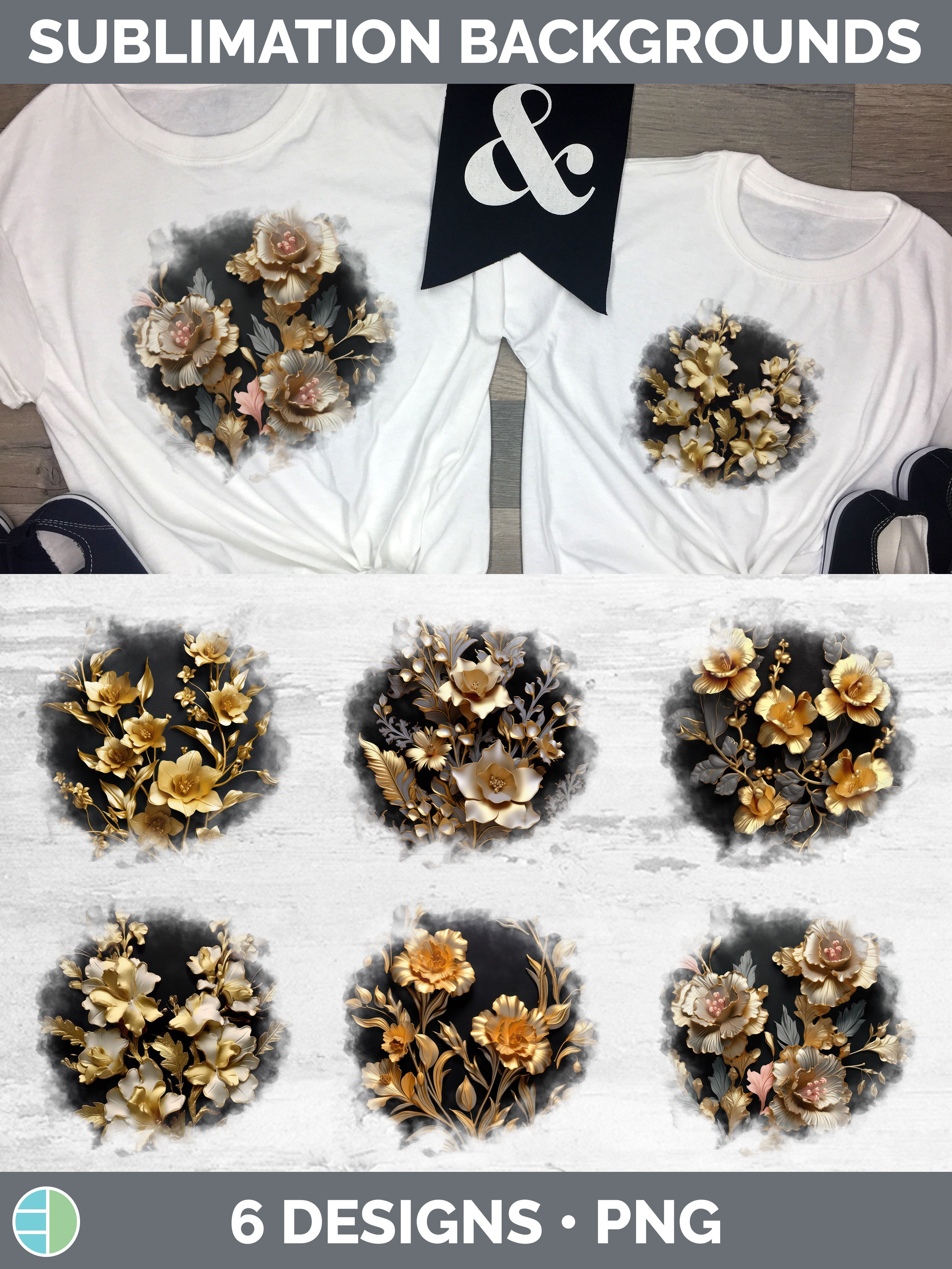 3D Elegant Snapdragon Flowers Grunge Background | Sublimatio