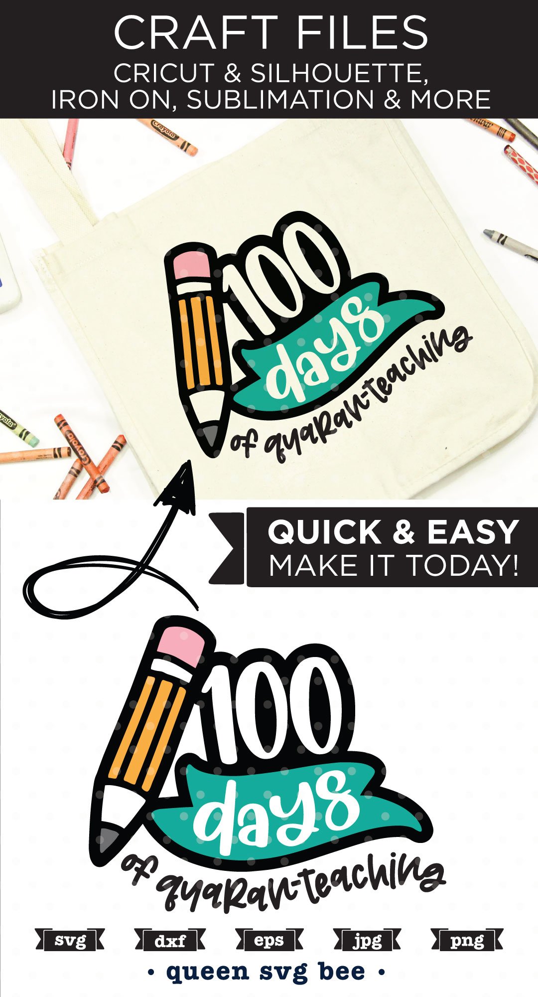 100 days of school svg file | Virtual teaching svg design