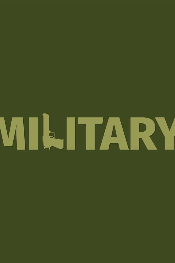 Military shop logo with gun