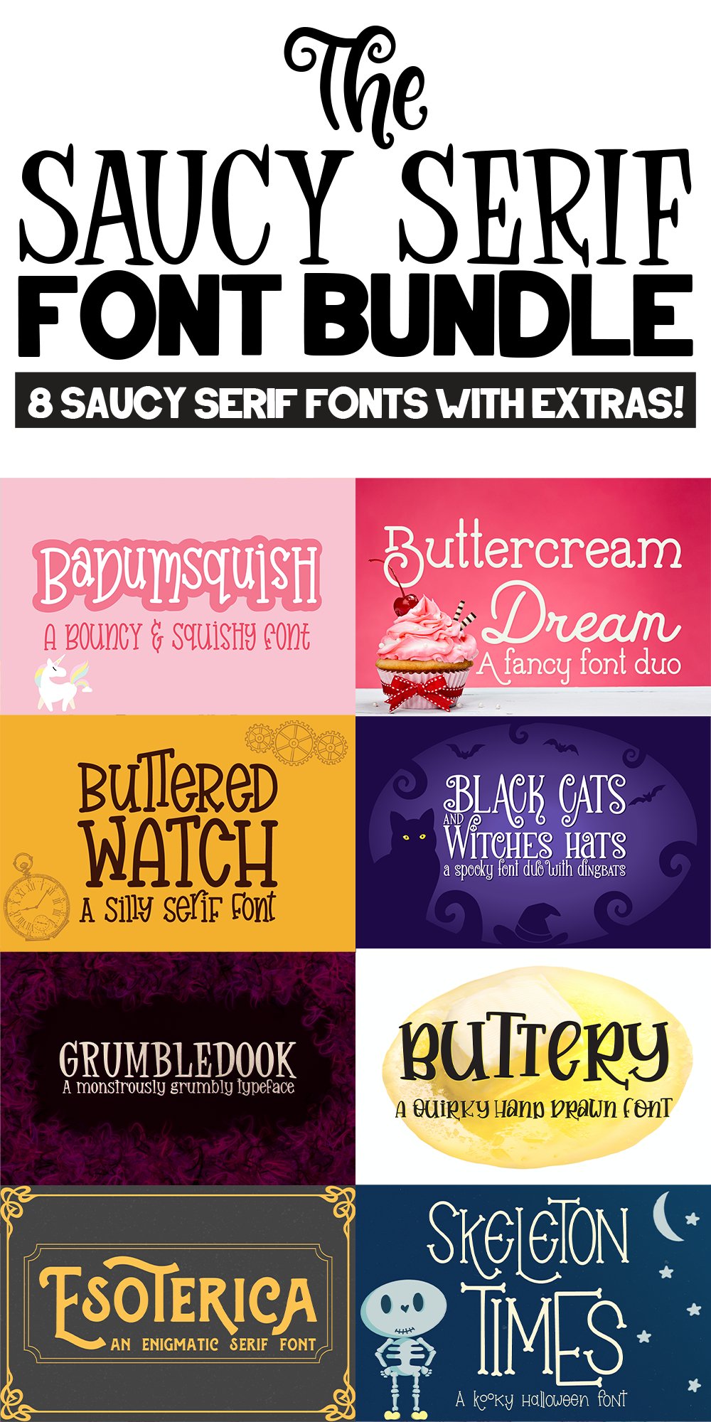 Saucy Serif Font Bundle
