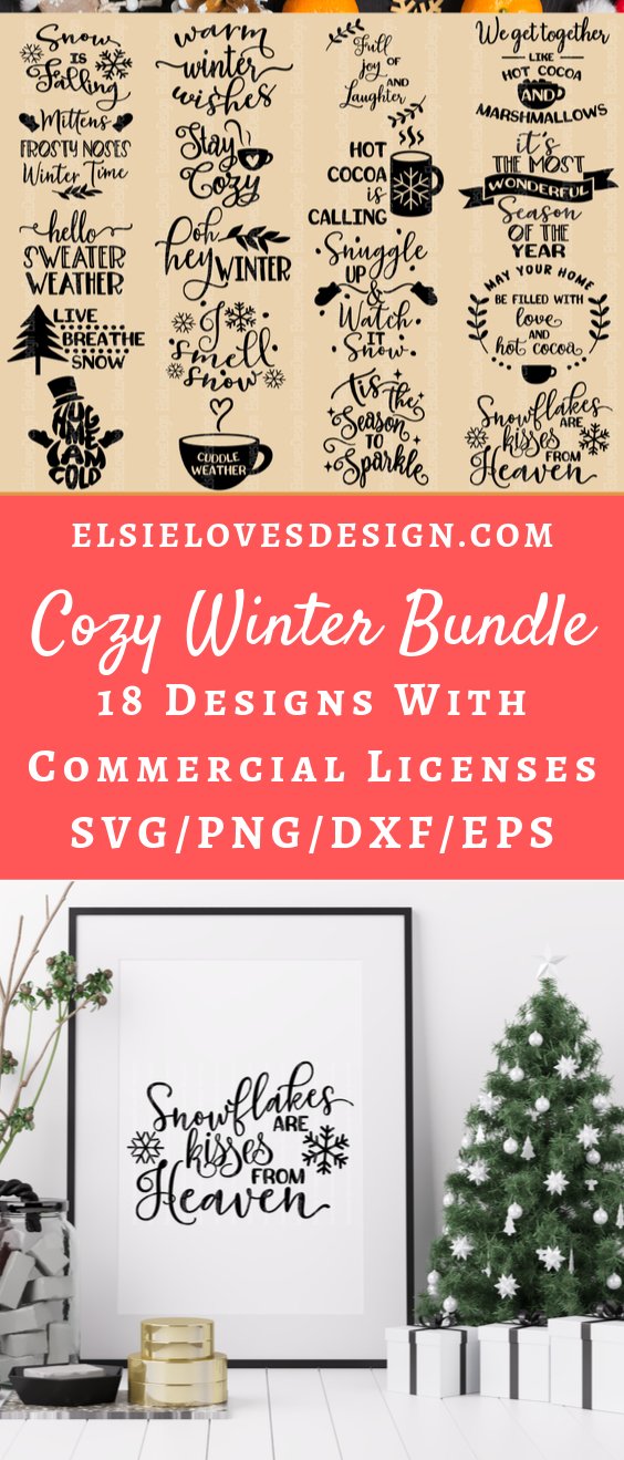 Cozy Winter/ Christmas SVG Cut Files