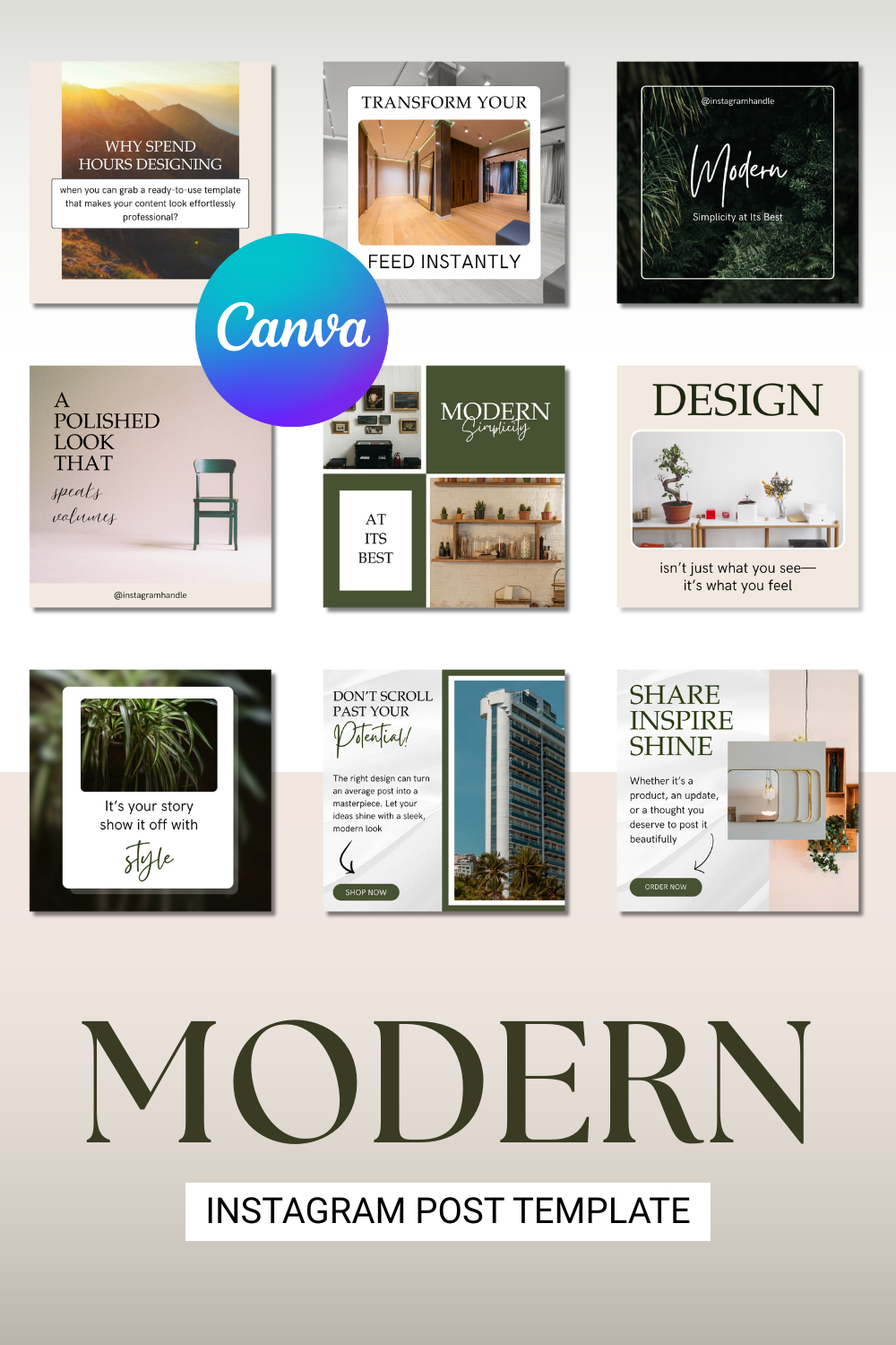 Modern Instagram Canva Post Template