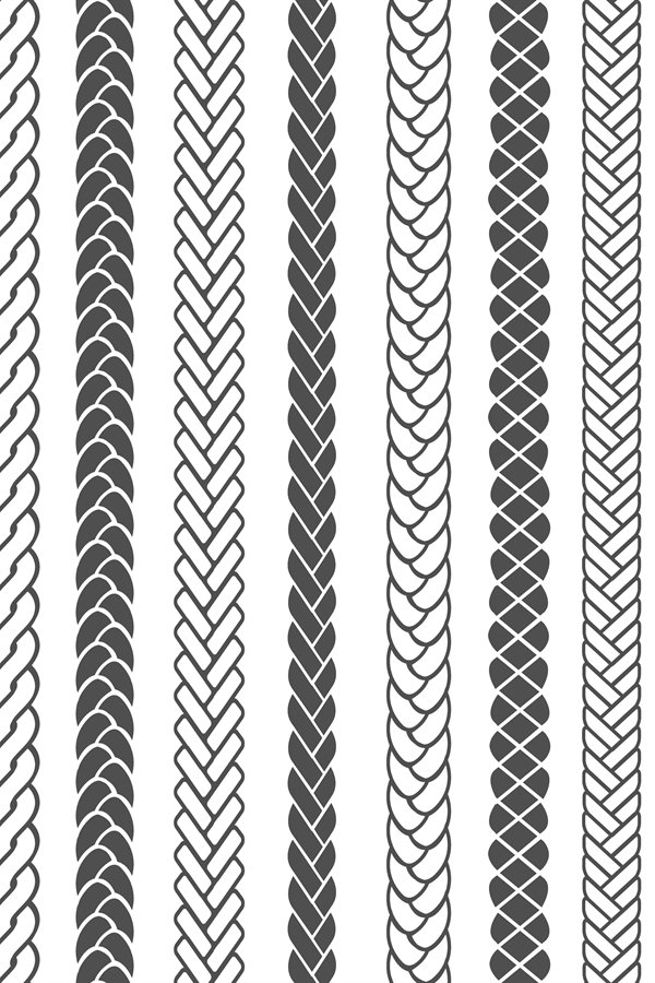 Textile braids patterns