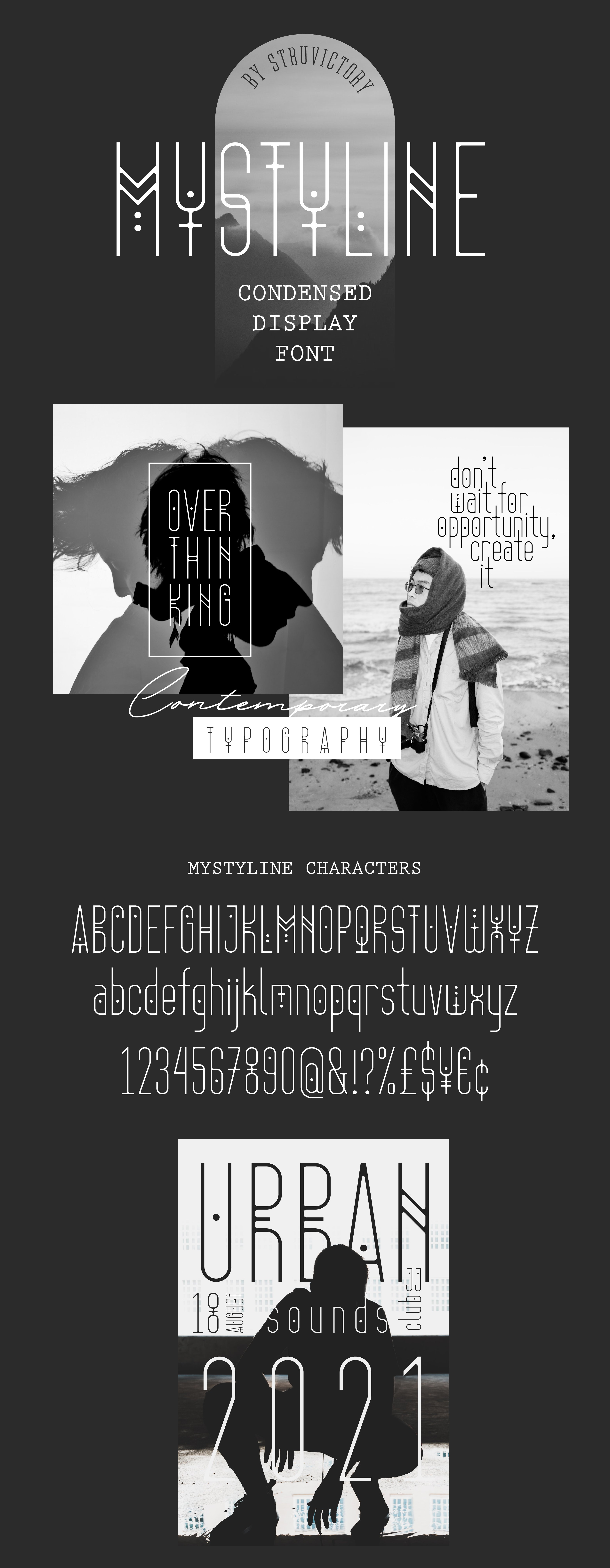 Mystyline - Thin Line Condensed Font
