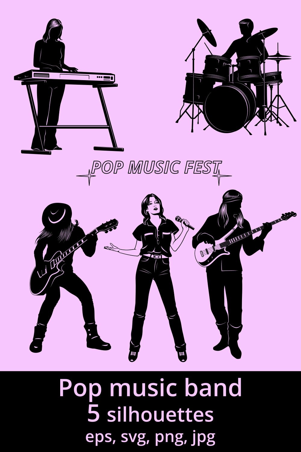 Pop Music Band SVG