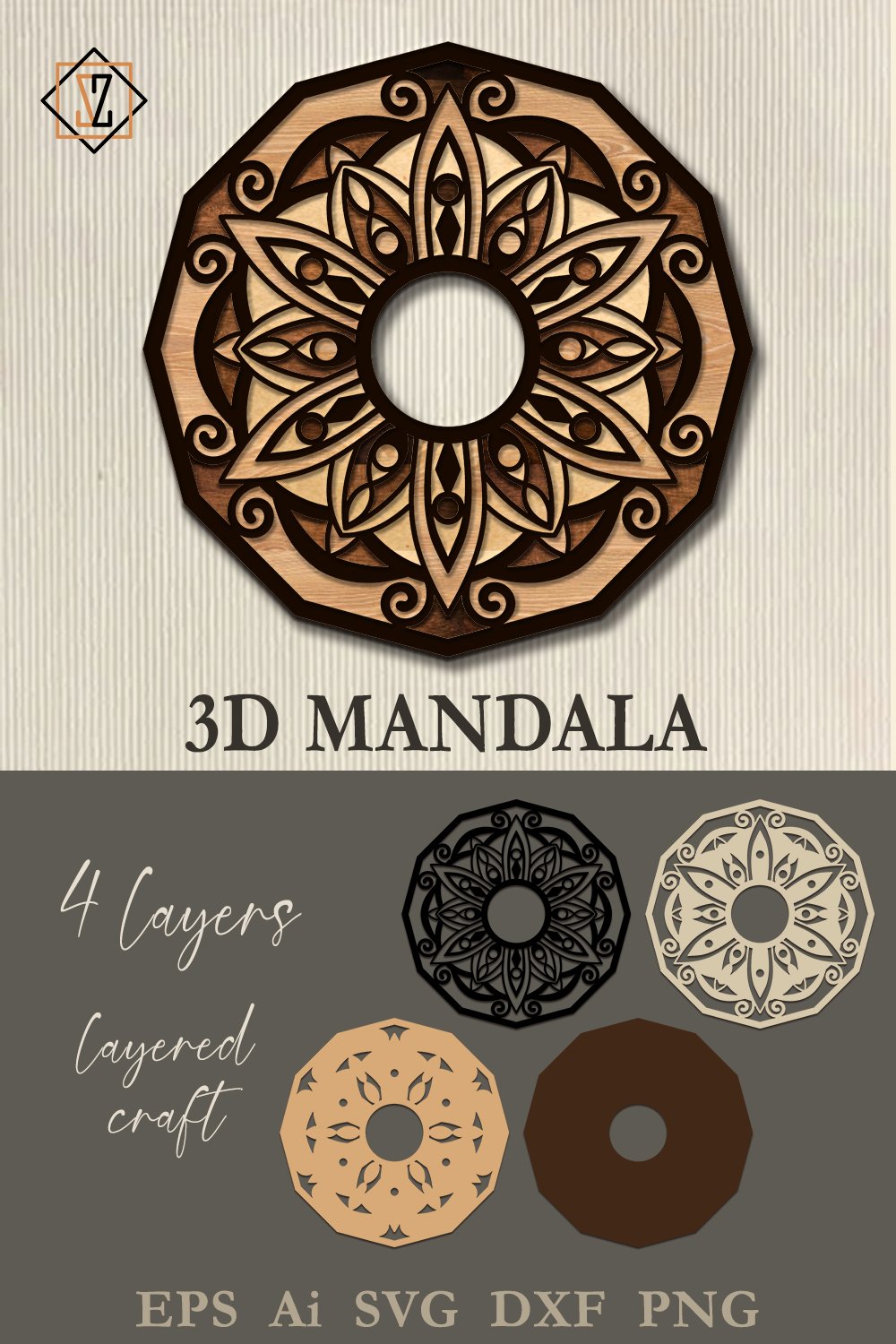 Multi-layer craft 3D mandala