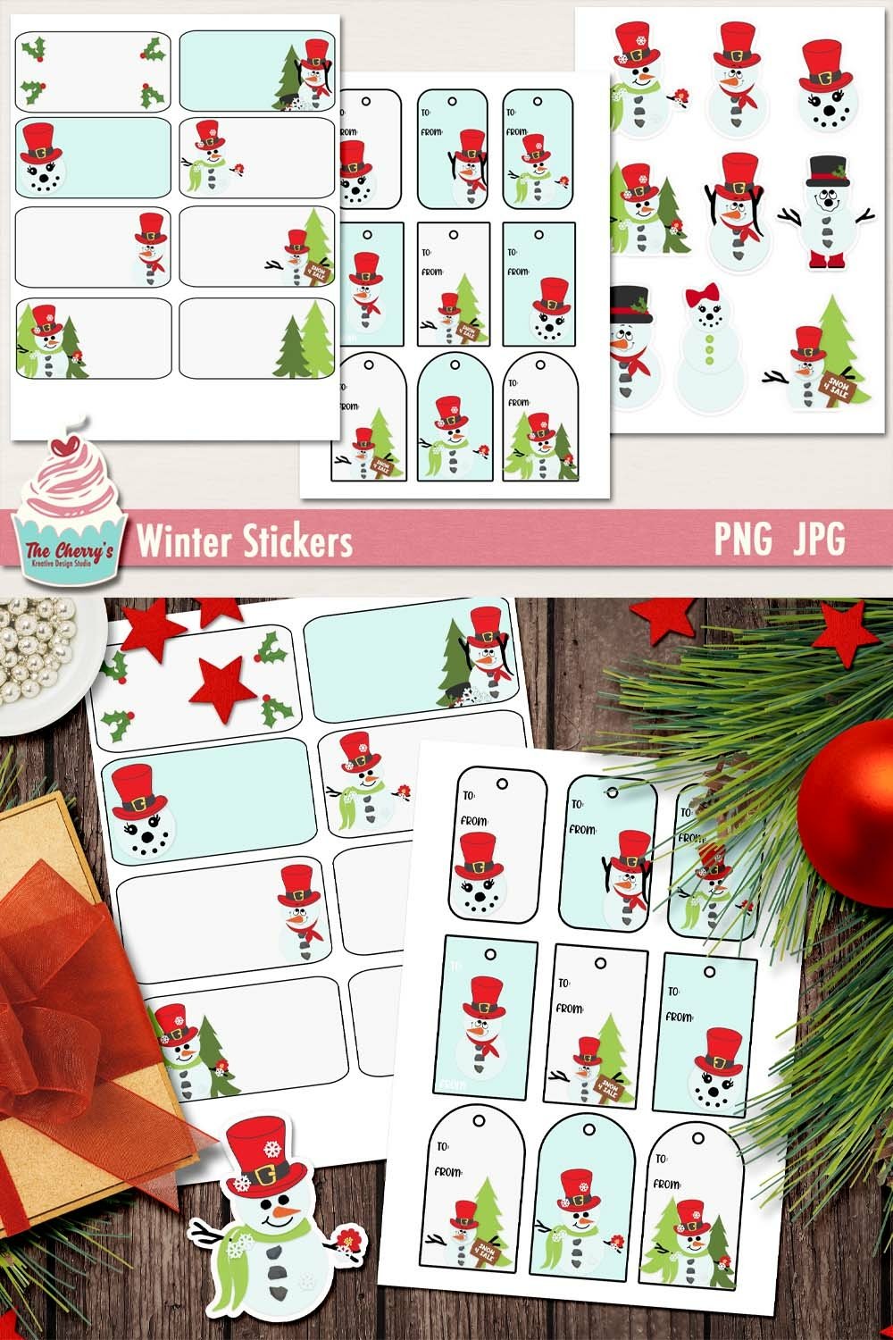 Bundle of Winter Snowman Printables