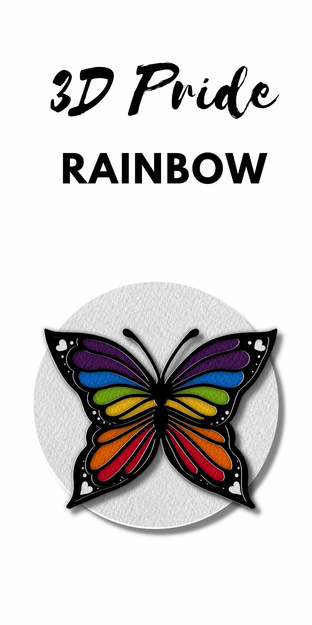 3D Pride Butterfly