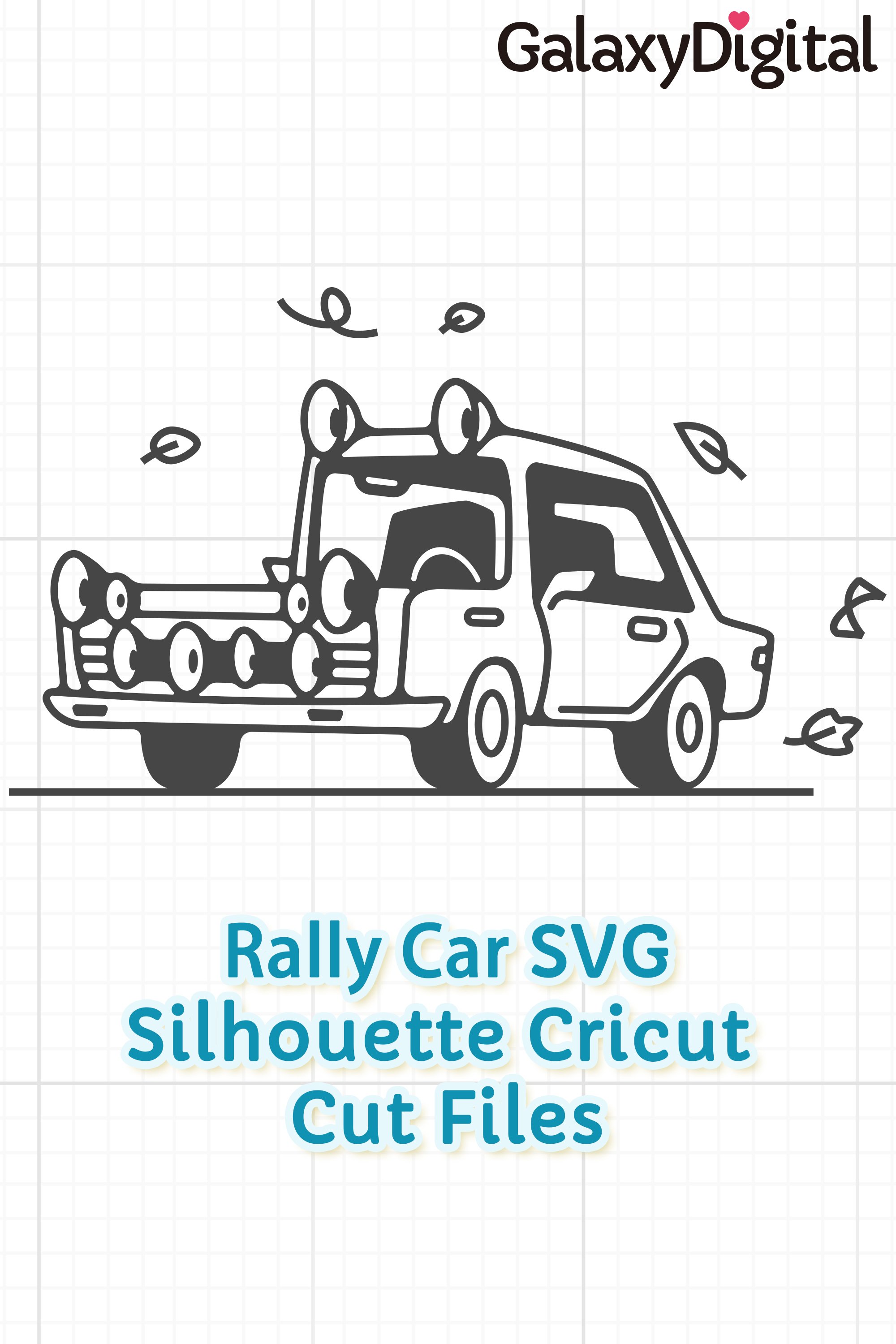 Rally Car SVG, Car and Leaf SVG - 231107