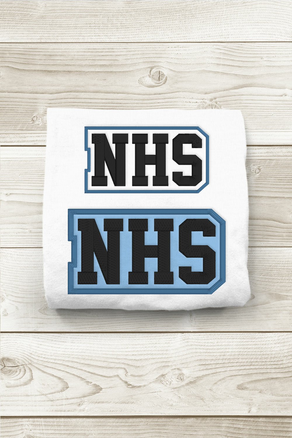NHS High School Initials Embroidery File