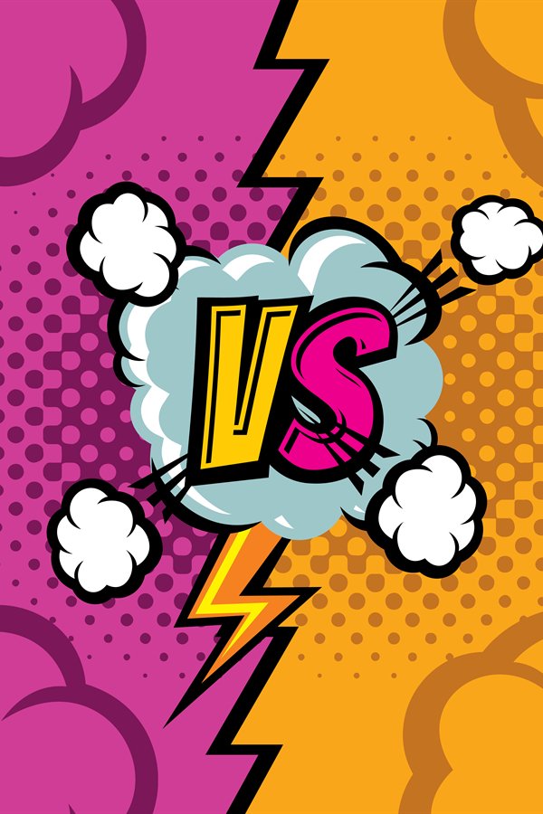 Versus vector cartoon comic book background. Fighting duel c (866653 ...