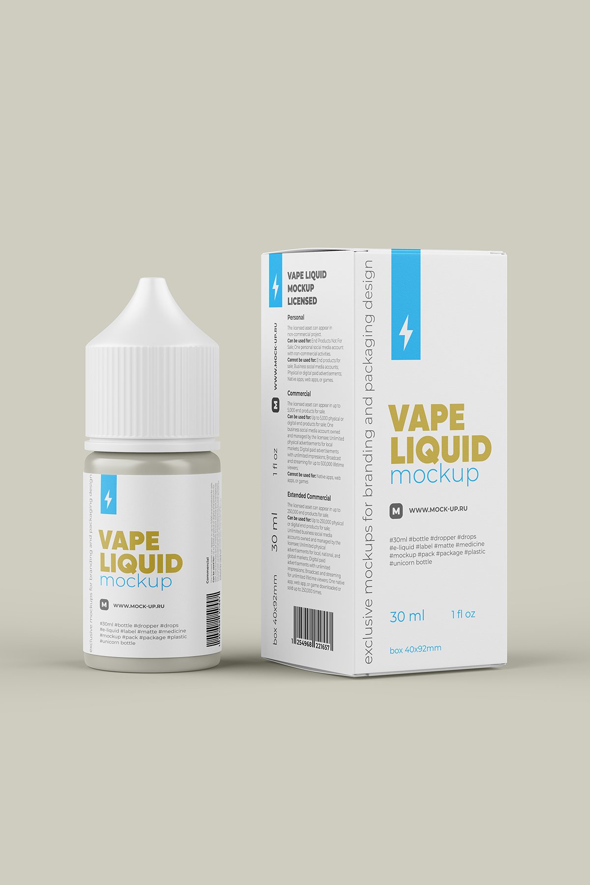 Vape Liquid Packaging Mockup 30ml (1122691)