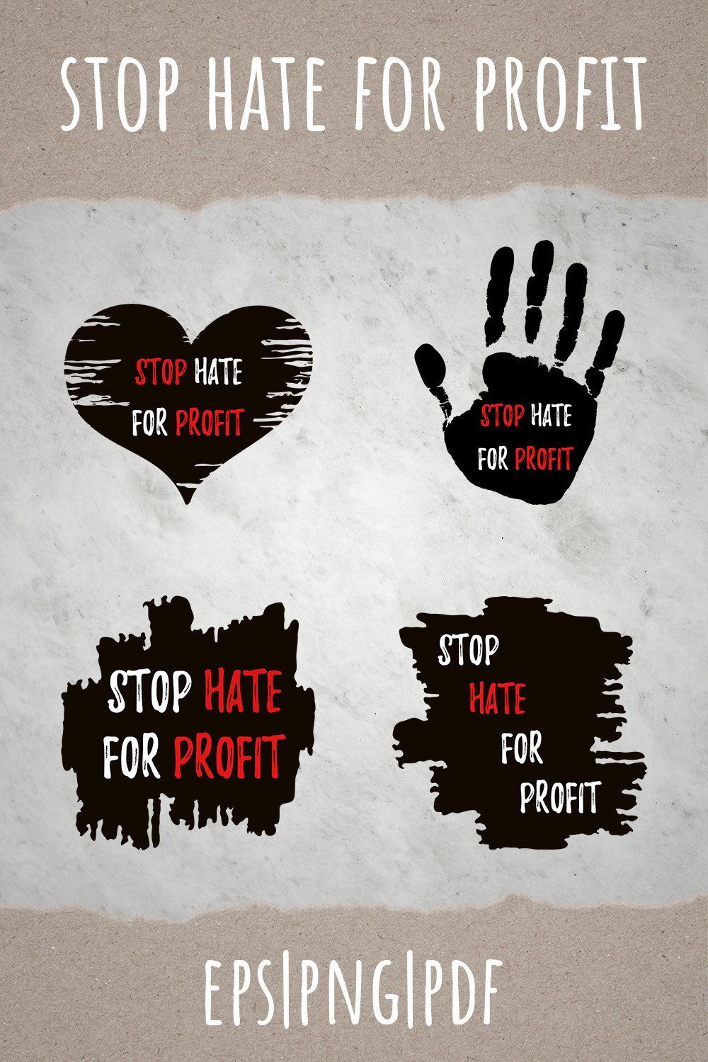 Stop Hate For Profit sign Anti advertising quote (909639)