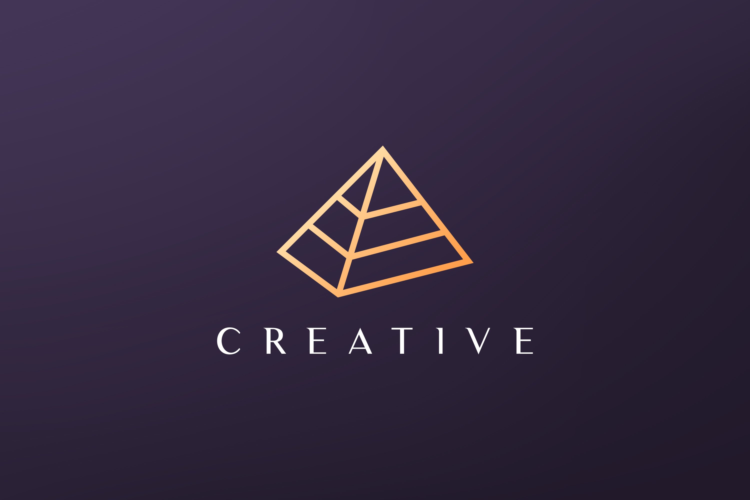 simple modern pyramid logo (1125310)