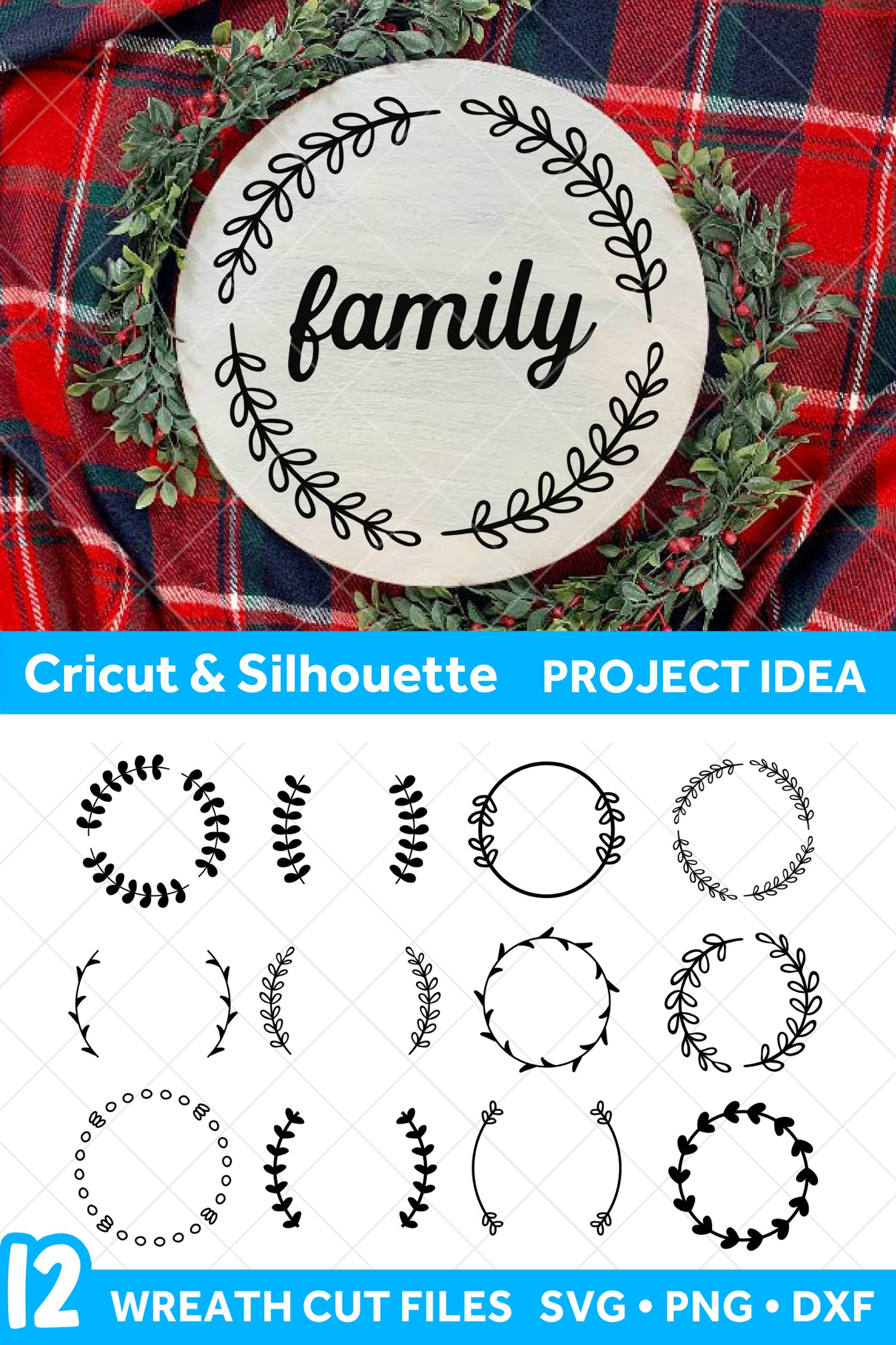 Floral Wreath SVG Bundle, Laurel Wreath SVG files for Cricut