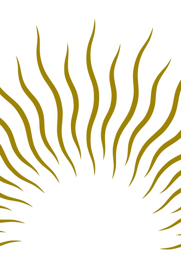 Sunshine light waves. Sunbeam emblem. Vintage badge
