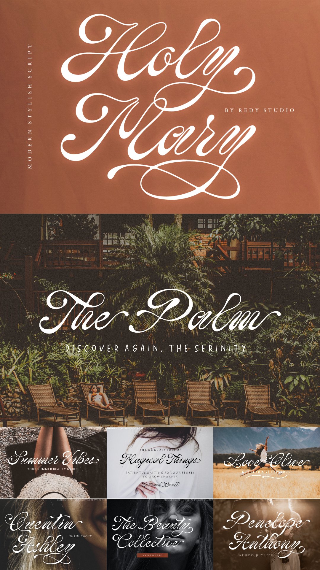 Holy Mary | stylish script