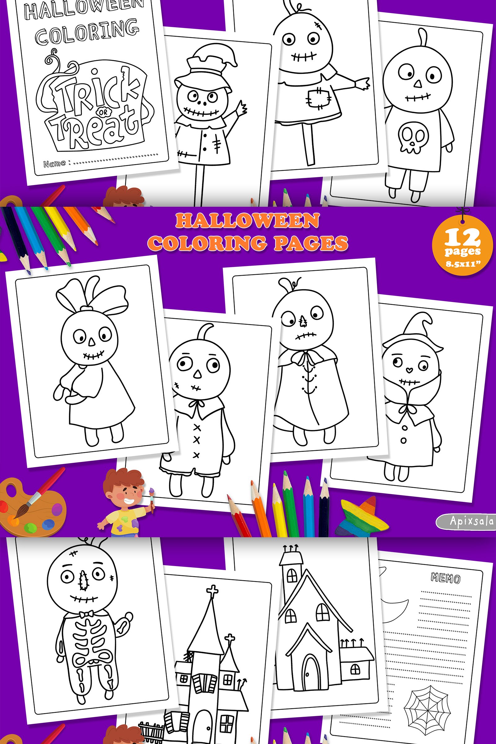 Halloween Pumpkin Kids coloring pages | kids (2182364)