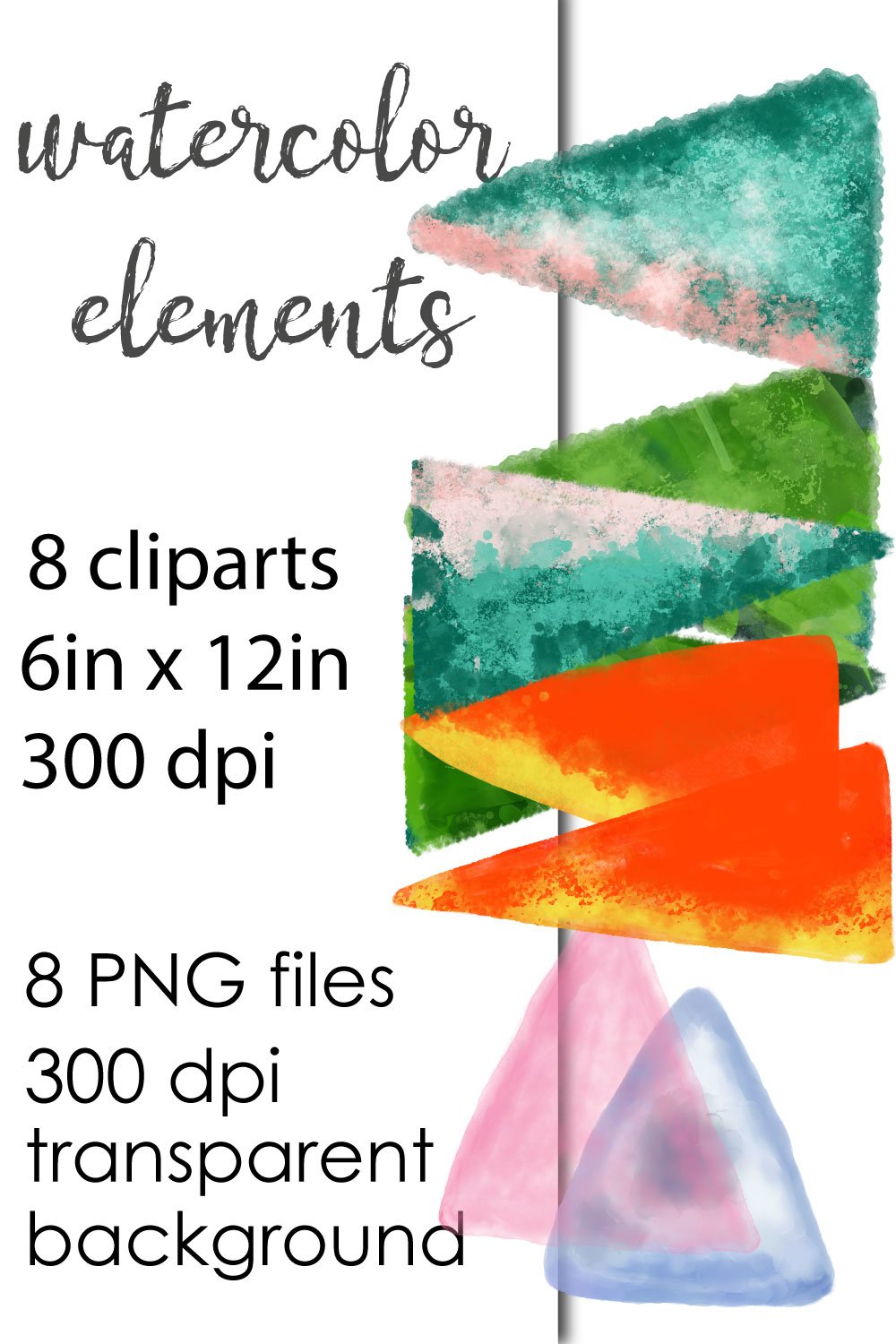 Geometric forms watercolor PNG Clipart