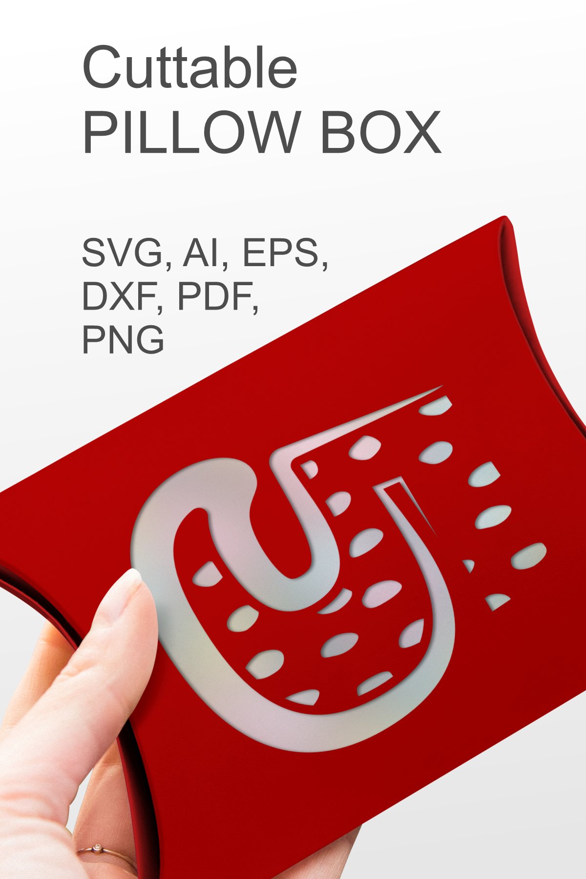 Number 5 Pillow Gift Box Paper Cut Template SVG