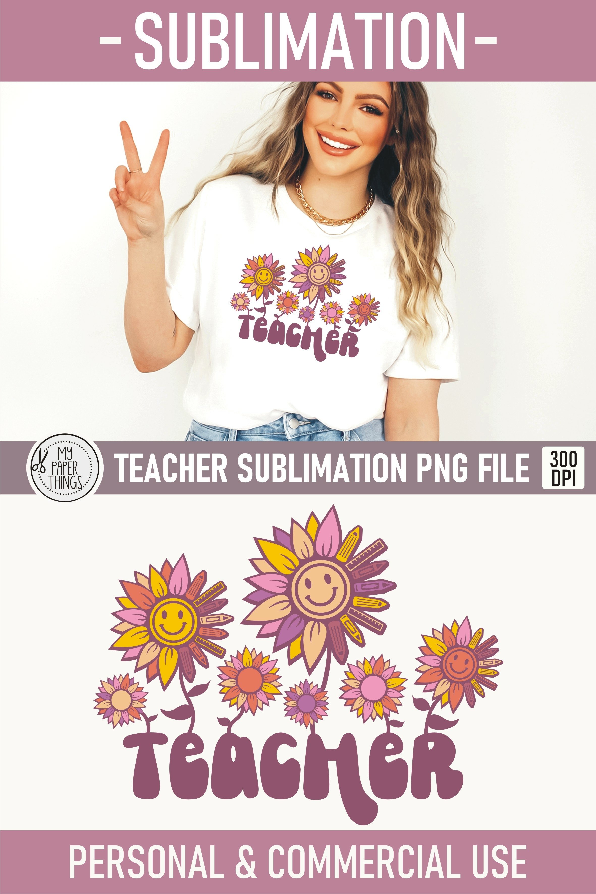 Teacher Sublimation PNG file